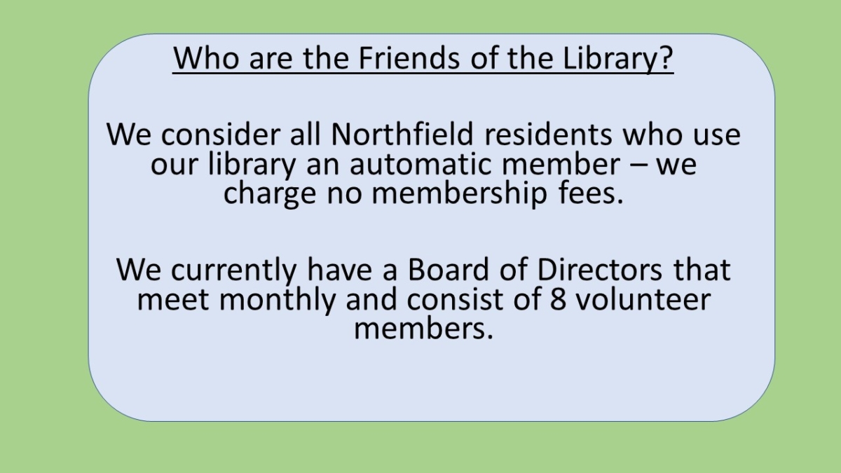 Friends of The Library – Northfield Public Library
